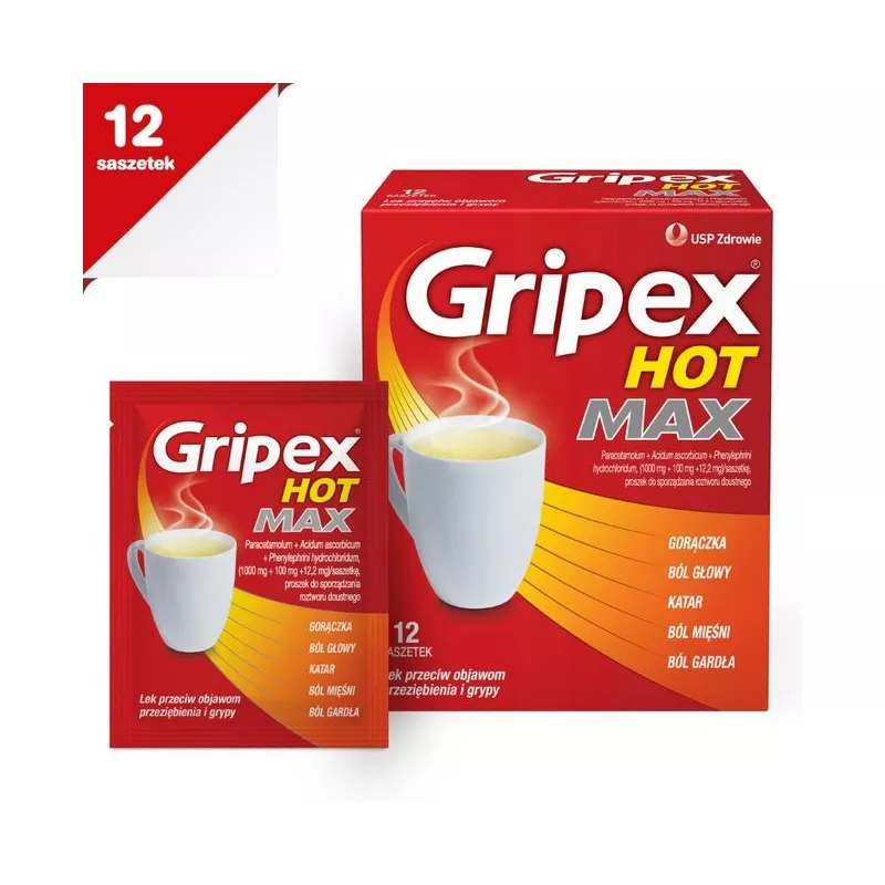 Gripex Hot Max (Activ Forte) x 12 saszetek | Apteka Na 83