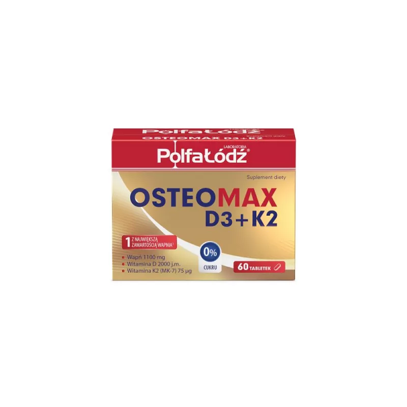 OsteoMax D3+K2 tabletki x 60 tabletek | Apteka Na 83