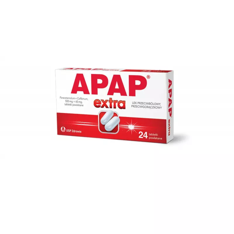 Apap Extra tabletki powlekane 500mg+65mg x 50 tabletek | Apteka Na 83
